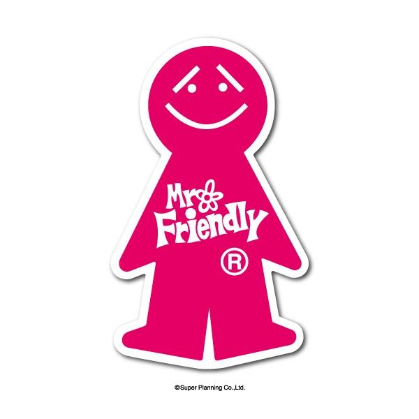長年愛され続けるキャラクター、Mr.Friendly（ミスター・フレンドリー）！カラーも豊富なミニステッカーです！こちらの商品は耐水、耐光性のあるステッカーです。 屋外はもちろん、スマホ、PC、スーツケースなど様々なところに貼ってお楽しみ下...