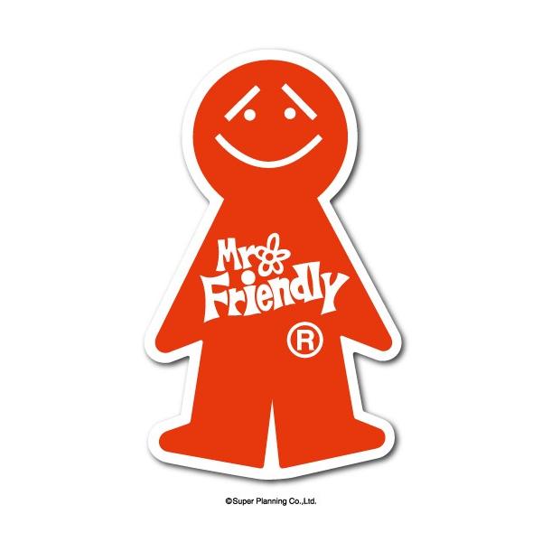 長年愛され続けるキャラクター、Mr.Friendly（ミスター・フレンドリー）！カラーも豊富なミニステッカーです！こちらの商品は耐水、耐光性のあるステッカーです。 屋外はもちろん、スマホ、PC、スーツケースなど様々なところに貼ってお楽しみ下...