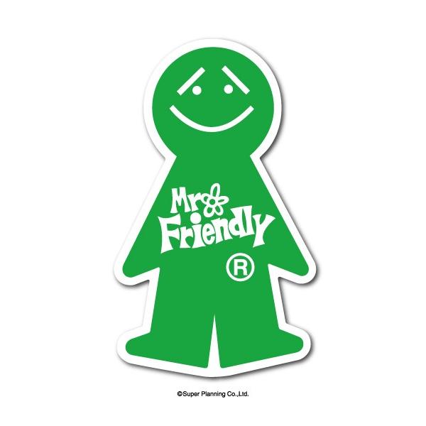 長年愛され続けるキャラクター、Mr.Friendly（ミスター・フレンドリー）！カラーも豊富なミニステッカーです！こちらの商品は耐水、耐光性のあるステッカーです。 屋外はもちろん、スマホ、PC、スーツケースなど様々なところに貼ってお楽しみ下...