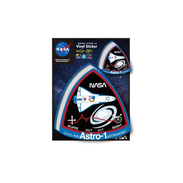 NASA公認ステッカー！ワッペンモチーフのステッカーが勢揃い！こちらの商品は耐水、耐光性のあるステッカーです。 屋外はもちろん、スマホ、PC、スーツケースなど様々なところに貼ってお楽しみ下さい。●サイズ　幅72mm×高さ95mm（シートサイ...