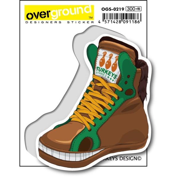 サイズ：約 W63XH77mm耐水、対光性のある塩ビ素材のステッカーです。グロスラミネートされていますので屋外での長期使用もＯＫ！OGS-02　作者：TURKEYS DESIGNさんhttps://www.facebook.com/turk...