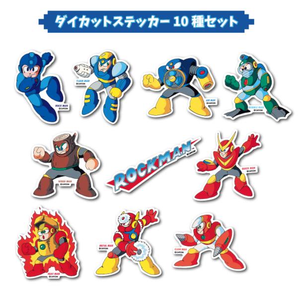 1987年に登場した、CAPCOMの名作アクションゲーム『ロックマン』人気のキャラクターが、レトロな魅力そのままにステッカーになりました！『ロックマン』ファンはもちろん、レトロゲーム好きにもオススメのアイテム！PCやゲーム機周りのカスタムに...