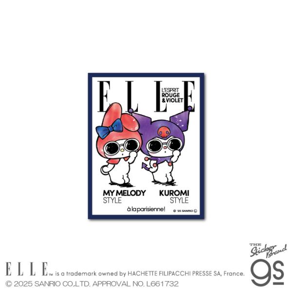 人気ファッション誌『ELLE』の創刊80周年と、『マイメロディ&amp;クロミ』のアニバーサリーイヤーを記念したスペシャルなコラボレーションが実現！！特別なデザインのダイカットステッカーになりました！ELLEのロゴが入った、いつもと違う大人...