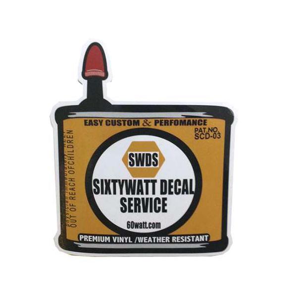 SIZE:84mm x 100mm屋外使用ＯＫ！耐水性のあるステッカーです。白色のビニール素材に印刷されています。バイクやメットはもちろん、車、楽器、ボード、冷蔵庫、自転車、スーツケース、マグカップ、文房具や手帳etc...色々なところでお...