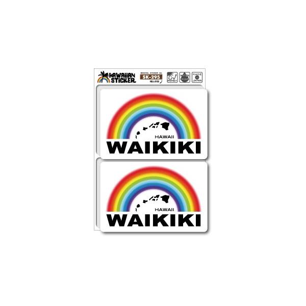SIZE:W9.5 H13.8cmサイズはワンシートのサイズです。 ハワイ好きにはたまらない！ハワイのロゴやイラストのステッカーです。スーツケースや車、サーフボードなどにどうぞ！屋外使用ＯＫ！グロスラミネート加工されています。耐水性、耐光性...