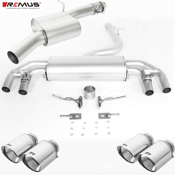 ■適合車種■・車種名フォルクスワーゲン ゴルフ7.5 R ・型式AUDJHF/AUCJXF・年式2017/5〜・グレードR ■出品商品■・メーカーREMUS・商品名レムスマフラー・品番956014 0300 + 956517 1500 + ...