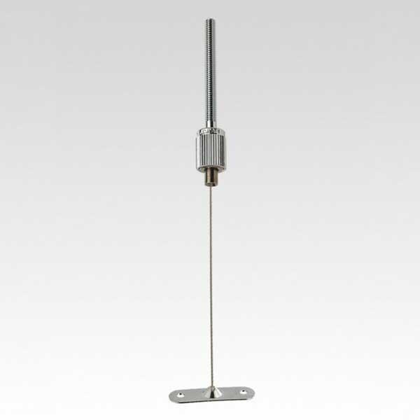 天井面に設置できるボルトグリップとワイヤー、パネル吊り金具がセットになった軽量サイン吊りセット