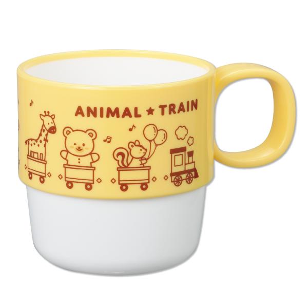 ※こちらの商品はお届け先が法人名のお客様のみご注文いただけます。かわいい動物たちが列車に乗ったイラストがぐるっと一周デザインされたキッズマグです。プラスチック製で軽く割れにくいため、小さなお子様でも安心して使用でき、幼稚園や保育園用のコップ...