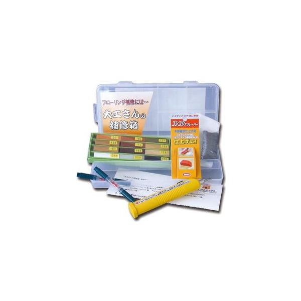 塩ビ・オレフィンシートなどの熱に弱い素材をしようしたフロア材の補修にも対応出来ます。硬度と柔軟性を兼ね備えたシェラックつや消し１２本と、専用電池コテを組み合わせたセットです。キズの中でつや消し同士での混色が可能です。【セット内容】シェラック...