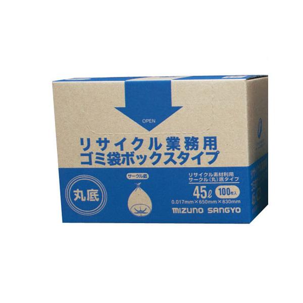材質：高密度ポリエチレン●荷重が袋の底全体にかかるので丈夫な丸底が力を発揮します。規格容量(L)：45口幅×深さ(mm)：650×830厚さ(mm)：0.017水野産業 / ミズノ / みずの /