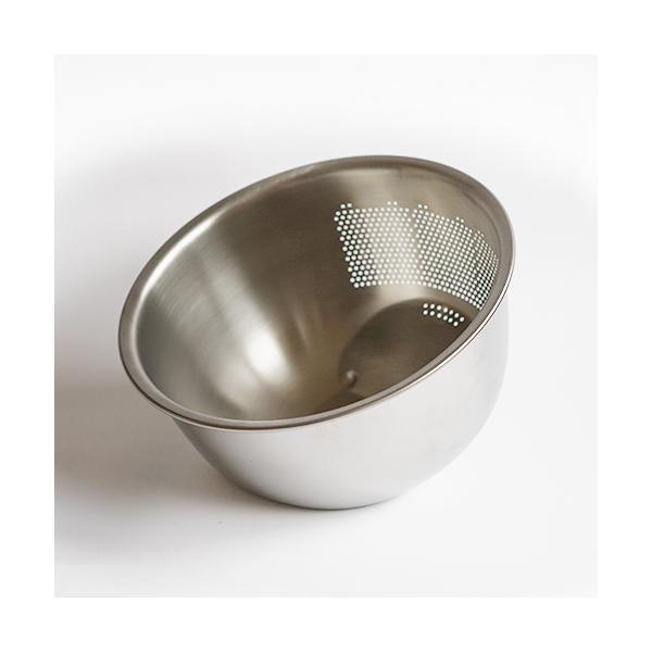 藤井器物製作所 3WAY 水切りボウル ステンレス 日本製 21.5cm 米 藤井器物製作所 3WAY 水切りボウル ステンレス 日本製 21.5cm 米