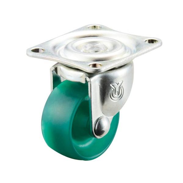 軽荷重用として主に運搬台車や、店舗什器、家具、複写機等その他一般産業用に数多く使用されています。ポリカーボネートで出来たカラフルな車輪が特徴です。用途：DIYの棚・軽荷重台車などに取付ピッチ：36×28mm1ケあたり許容荷重：28daN車輪...