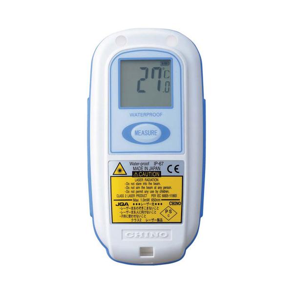 ■測温範囲−40〜300℃の防水形ハンディ放射温度計です。■ワンボタン操作で、測定位置確認用にレーザポインタが付いているので誰でもすぐに使えます。【仕様】外寸：59.6×54×H119.6重量：123g(乾電池含む)応答速度：1秒(90％応...