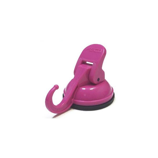サイズ（mm)：H85xW56xD40（ロックした時）材質：ABS樹脂（本体）合成ゴム（吸盤）カラー：ピンク1個吸盤部分のサイズはφ56／フック部分の開口部は16mm耐荷重：6kg耐久温度：−10℃〜70℃