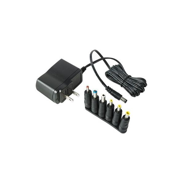 ●家庭用コンセント（AC100V）をDC9Vの電圧に変換●高容量1000mA、6種類の変換プラグ付で様々な機器に対応●安定化回路内蔵で、電圧変動が少なく機器にやさしい●スイッチング式