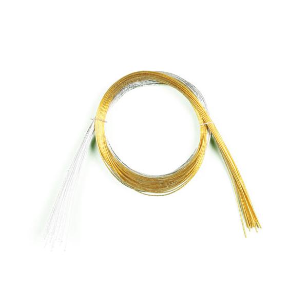 5本付け(水引5本でテープ止め)の金銀水引、長さは約90cm。華道、ハンドクラフト、祭事、餅飾りなどご自身のアイデアでお使いください。1袋に5本入り。■ 本体サイズ(mm)900×5×1■ 本体重量(g)15あかぎ / アカギ