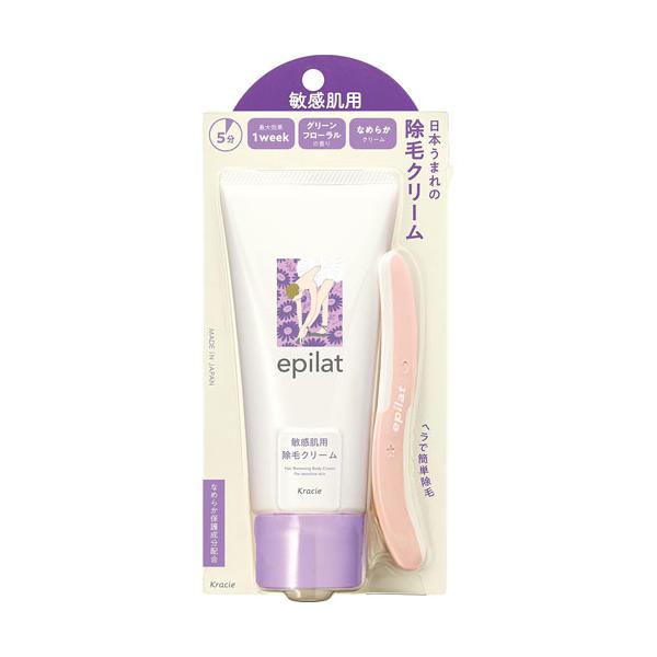 セラミド配合でお肌をいたわりながら処理できる敏感肌用除毛クリーム。       ●毛にしっかり密着し、放置時間5〜10分でお肌をいたわりながら処理できる敏感肌用除毛クリーム。●1本でぬって取りやすいやわらかタッチの便利なヘラ付き。●なめらか...