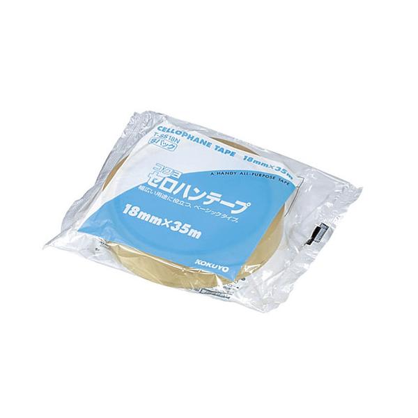 ■ 経費節減を図るため個箱・カッター刃を省いたSパック(ピロ包装)タイプです■ 仕様テープ寸法(幅・長さ)：18mm・35m巻き芯内径：φ76mm材質/基材：セロハン、粘着剤：ゴム系カッター刃なしKOKUYO / こくよ