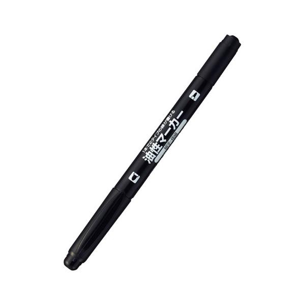 ■ ペン先が長めで手にインクがつきにくい。■ 1本で極細と細字が書ける油性ツインタイプ。■ ペン先 / 極細・細字丸芯■ 線幅 / 極細：0.5mm、細字：0.8mm■ インク色 / 黒■ 使い切りタイプ■ 本体軸・キャップ・先栓は再生PP...