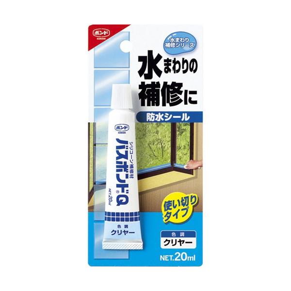 【特長】●ゴム状硬化、密着性、耐水性、耐熱性(+150℃)、耐寒性(-40℃)、耐薬品、押し出し性、塗装不可、、使いきり容量【用途】●浴室●ガラスまわりのスキ間の防水シール●浴槽●窓ガラス●洗面台●飼育用水槽●金属製排水管の継ぎ目シールコニ...