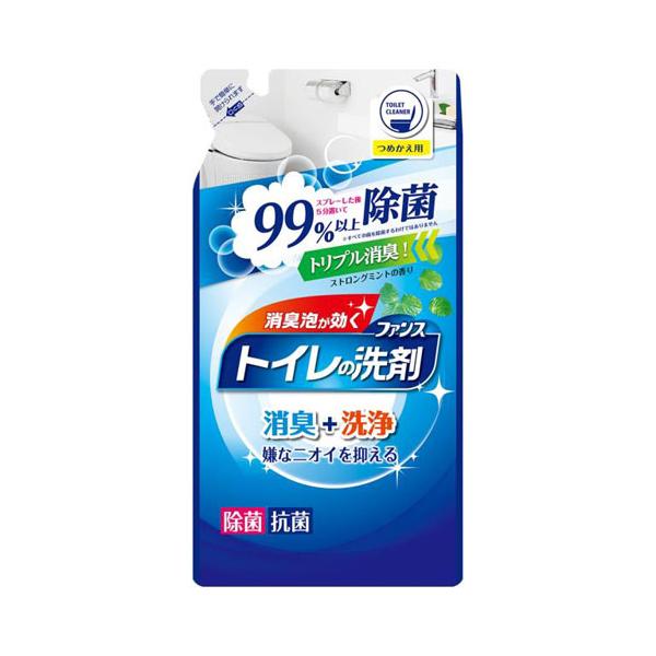 消臭泡が効くトリプル消臭効果、ストロングミントの香り99％以上除菌・抗菌●トリプル消臭効果(（1）速攻ストロングミントの香りで悪臭撃退（2）消臭成分配合、悪臭を抑える（3）抗菌成分配合、ニオイの原因菌を落として悪臭の発生を防ぐ●密着泡で液垂...