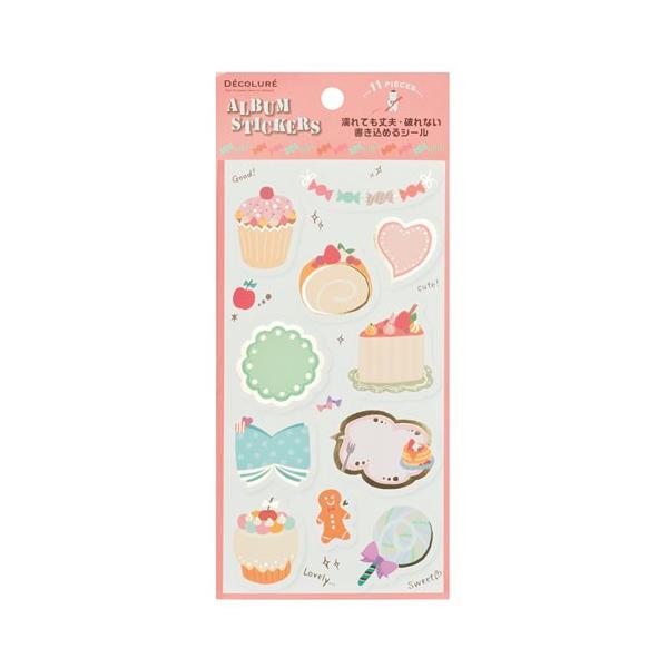 鉛筆やペンなどでシールに直接書き込みができます。濡れても丈夫で破れないシール素材です。丈夫で破れない！書き込める！箔押付き11枚入本体寸法： W90×H170mm材質： ユポタック紙+箔ナカバヤシ / なかばやし / NAKABAYASHI