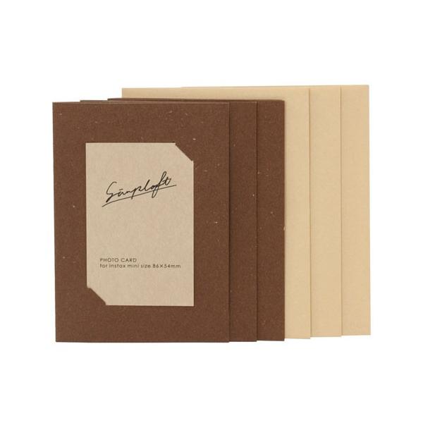 Simplaft【シンプラフト】1つのアイテムにつき使用する動作を明確にさせたシンプルでクリエイティブな商品シリーズ。シンプラフト フォトカード チェキ判 ブラウン 3枚セット■ PHOTO CARD [送る] (for instax mi...