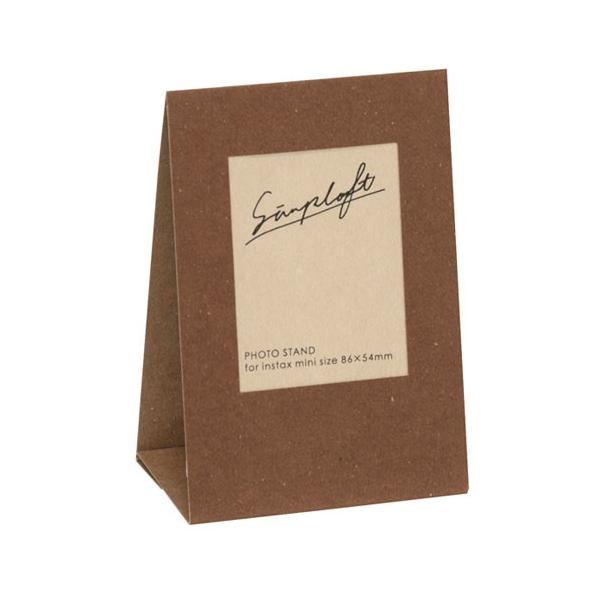 Simplaft【シンプラフト】1つのアイテムにつき使用する動作を明確にさせたシンプルでクリエイティブな商品シリーズ。シンプラフト フォトスタンド チェキ判 ブラウン 3枚セット■ PHOTO STAND [飾る] (for instax ...