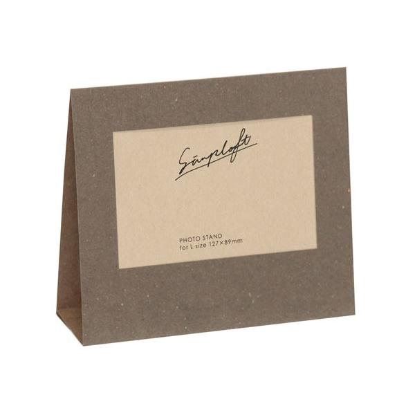 Simplaft【シンプラフト】1つのアイテムにつき使用する動作を明確にさせたシンプルでクリエイティブな商品シリーズ。シンプラフト フォトスタンド L判 グレー ホワイト 3枚セット■ PHOTO STAND [飾る] (for insta...
