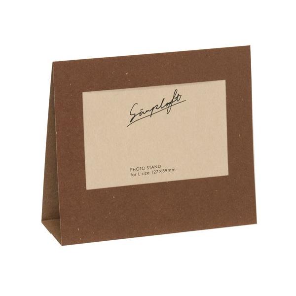Simplaft【シンプラフト】1つのアイテムにつき使用する動作を明確にさせたシンプルでクリエイティブな商品シリーズ。シンプラフト フォトスタンド L判 ブラウン 3枚セット■ PHOTO STAND [飾る] (for instax mi...