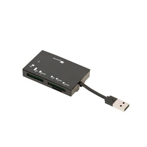 1カード1認識タイプ主要メモリーカードにまとめて対応！Compact Flash・SD・mini SD＊・micro SD・Memory Stick・M2＊変換アダプターが必要です（変換アダプターは付属していません）本体寸法/重量： 約W7...