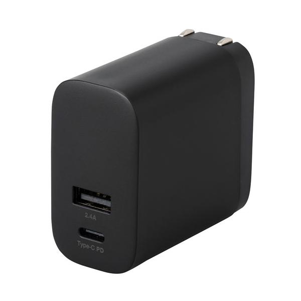 PD対応機器を高速充電！最大出力30Wタイプ充電器。■ パソコン・スマホ・タブレットを高速充電！持ち運びやすいスイングプラグ搭載、PD対応充電器。■ POWER DELIVERY最大出力30W。Type-C(1ポート)+USB-A(1ポート...