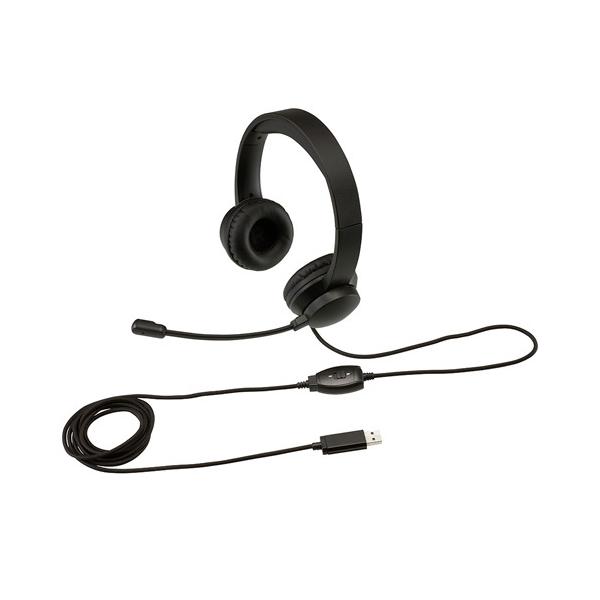 40mm大口径ドライバー搭載、高音質ヘッドセット。■ 40mm大口径ドライバー搭載で高音質！！■ ヘッドバンドクッションとソフトイヤークッションで長時間の使用でも疲れにくい！■ USBコネクタ(A)/USBポートに接続するだけで自動的に認識...