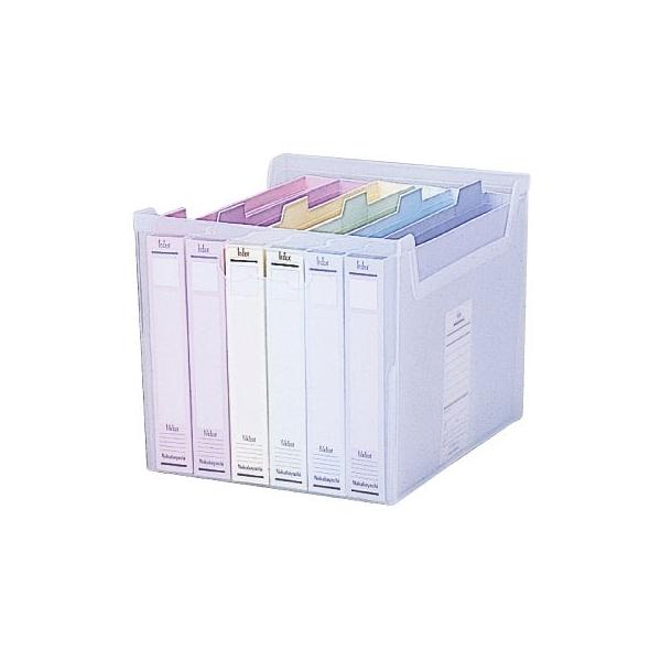 楽々収納とこまごま整理を両立。新しいファイリングアイテム。A4サイズまでの書類を穴を開けずにドッサリと収納できる幅広タイプのペーパーファイルが6冊入り。ペーパーファイル1冊でコピー用紙なら400枚、6冊で2400枚もの大容量。ナカバヤシ /...