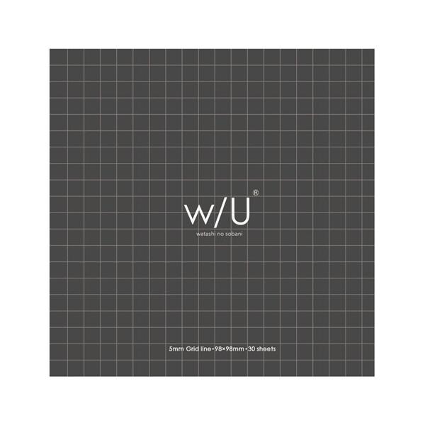 「w/U」シリーズ第3弾ノート付箋■「w/U 〜watashi no sobani〜」シリーズ第3弾!■ノート付箋■表紙付きで汚れにくく、持ち運びに便利な付箋。■本文は5mm方眼罫。【仕様】本体サイズ：ヨコ98×タテ98×厚み3mm本文：3...