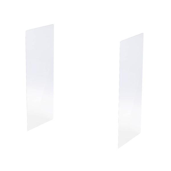 デスクトップパーティション用、サイドパネルセット。■ アクリルパーティション専用オプション、サイドパネル(300x600mm)の2枚セット。■ サイドパネルの追加でより飛沫感染防止に対する効果が期待できます。■ シボ入り乳白色パネル使用…光...