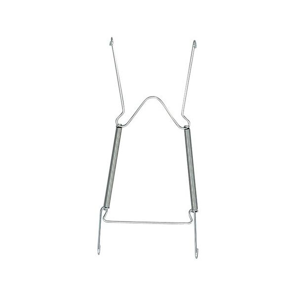 お気に入りの絵皿が簡単に壁掛けできる。ハンガーを裏から取り付けるので、目立たず、取り扱いも簡単です。丈夫で軽量ですから、お皿を傷つけず、安全にお使いいただけます。絵皿直径　約190〜230mm用■材質：線材・バネ：ステンレス■商品サイズ：8...