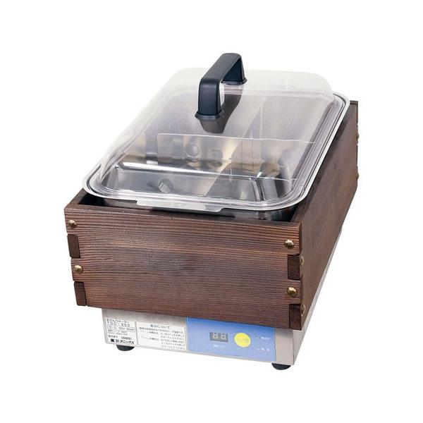 メーカー品番：TDO-900R間口×奥行×高さ(mm)：288×388×340質量(kg)：9.1IHヒーターと比較してシンプル構造の為、耐久性が高いです。防曇加工処理を施しているので、蓋を閉めたままでの販売が可能です。ドーム型の蓋は、鍋上...