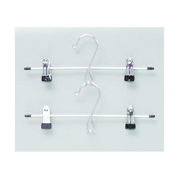 PVCコーティングで服が滑り落ちにくいハンガーです。縦に連結可能なのでクローゼットの場所をとりません。お得な2本セットです。PVCコーティングで服が滑り落ちにくいスカート用ハンガーです。商品サイズ(mm)：約W 305×D 30×H 120...