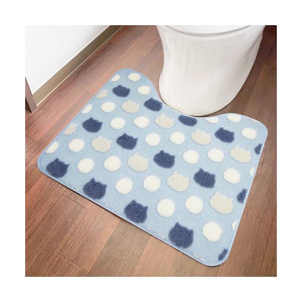 ■ふんわり柔らかな肌触りの可愛いトイレタリー。■ぽこぽこと飛び出た柄がユニークでとっても可愛い。■裏面すべり止め付きでズレにくく安心。【仕様】サイズ：約(縦)50×(横)60cm材質：表生地：ポリエステル100％、中材：ポリウレタンフォーム...