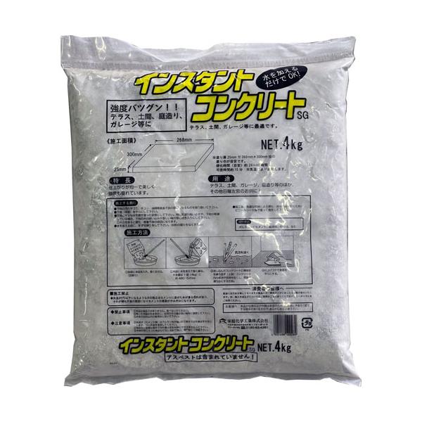 水を加えるだけで施工できる。テラス・土間・庭作り・ガレージの床面など強度の必要な部分の補修にご使用ください。施工方法（1）施工箇所のホコリ・汚れ・油等は接着不良の原因になりますので、取り除いてください。（2）ワレ・すき間の巾が大きな所や深い...