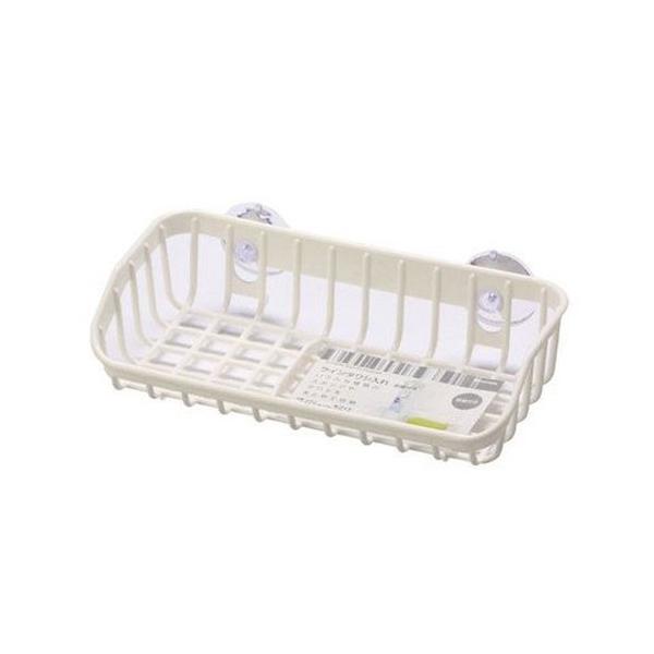 付属品：吸盤色・ホワイト□耐熱温度・本体：１２０度　　吸盤：７０度●いろんな種類のスポンジや束子（たわし）をまとめて収納できるスポンジラックです。●吸盤付きなので、壁面に取り付けることができます。サイズ（約）・１１０×２１０×高さ５５ｍｍ内...