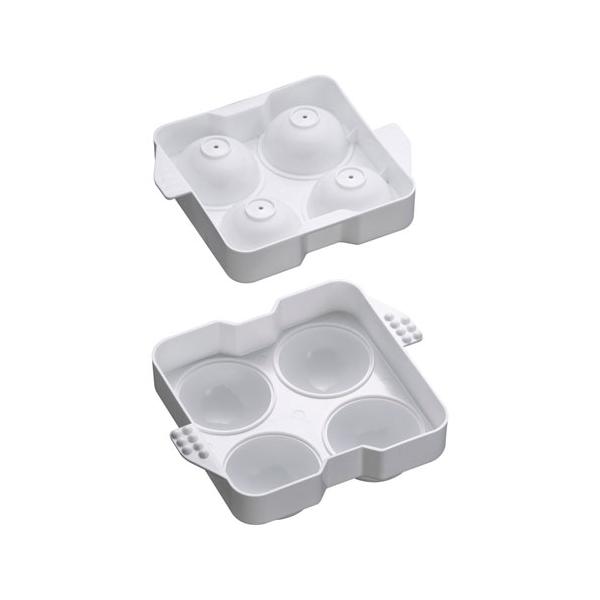 ■簡単にまんまるの氷が作れます。【仕様】間口×奥行×高さ(mm)：152×125×58質量(g)：110出来上がり寸法：φ50×4ヶ取材質：ポリエチレン清水産業 / シミズ産業 / しみず / セイエイ / Seiei