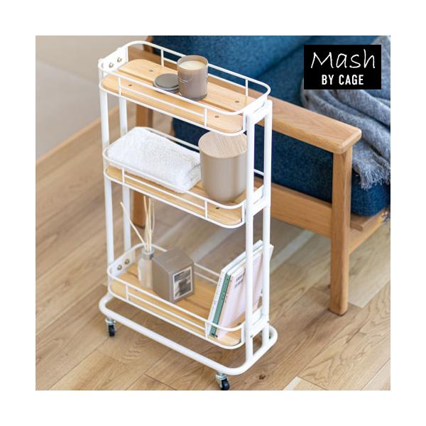 隙間に収まる幅20cmタイプ。キッチンやランドリーなど、場所をとらない省スペース スリムタイプです。●キャスターストッパーなし●隙間にて使用する際は、約22cmの有効寸が必要です。【仕様】全体：15kg、カゴ：5kgフレーム：スチール(φ1...