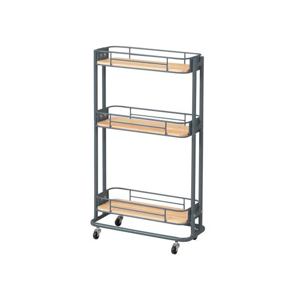 隙間に収まる幅20cmタイプ。キッチンやランドリーなど、場所をとらない省スペース。スリムタイプです。■キャスターストッパーなし。■隙間にて使用する際は、約22cmの有効寸が必要です。【仕様】商品サイズ：W445×D200×H745mmカゴ内...