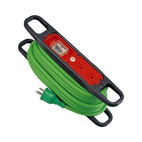 【電線長（m）】10【電線種】SVCT2.0(mm2)×3芯 ソフト電線【コンセント形状】接地 2P 15A 125V【コンセント数】2【定格電圧】AC100V(50/60Hz)【定格電流】15A【入力プラグ】ポッキンプラグ【保護機能】過負...