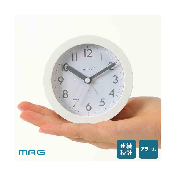 手のひらサイズの目覚まし時計■秒針は滑らかに動きます。■目覚まし時計として利用可能な電子音アラーム・スヌーズ付き。■コンパクトなので設置場所を選びません。【仕様】サイズ：94×96×54mm重量：110g機能：スムーズに動く連続秒針、電子音...