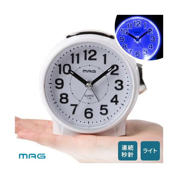 【特長】・コンパクトでシンプルなデザイン目覚まし時計・ブルーLEDのライトで文字板全体を照らします・暗い場所でも視認性がよく、ストレスを感じません・操作がしやすいように大き目のボタンを採用【機能】・連続秒針・電子音アラーム・スヌーズ・ライト...