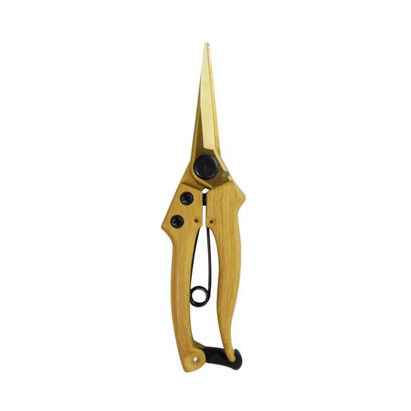 摩耗に強い！●摩耗に強いチタンコーティング刃●グリップは軽くて丈夫なアルミダイキャスト製【用途】芽切り・盆栽・果実の収穫などに