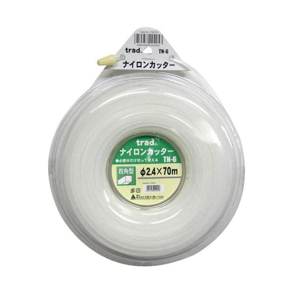 ■ 樹木のまわり、壁際、コンクリートまわりの草刈に。■ 太い茎などを持つ雑草に威力を発揮します。サイズ：約2.4mm角x70m